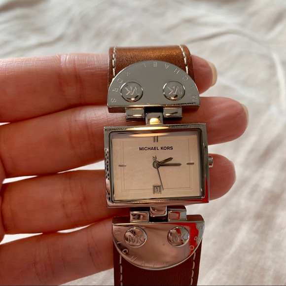 Michael Kors | Accessories | Michael Kors Stainless Leather Watch Mk456 ...